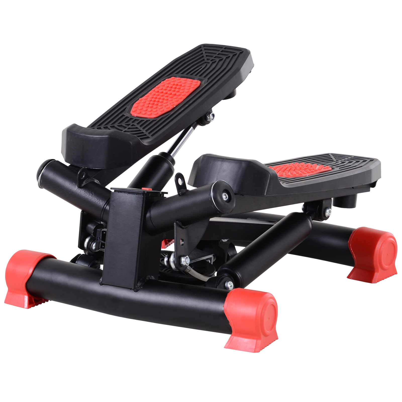 HOMCOM Mini Stepper W/Training Ropes-Black/Red | aosom.co.uk
