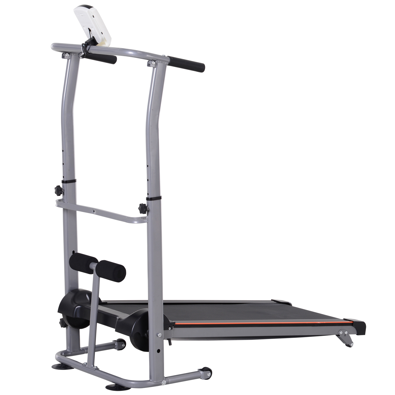 Soozier 2-in-1 Home Exercise Folding Manual Walking Treadmill / Sit Up ...